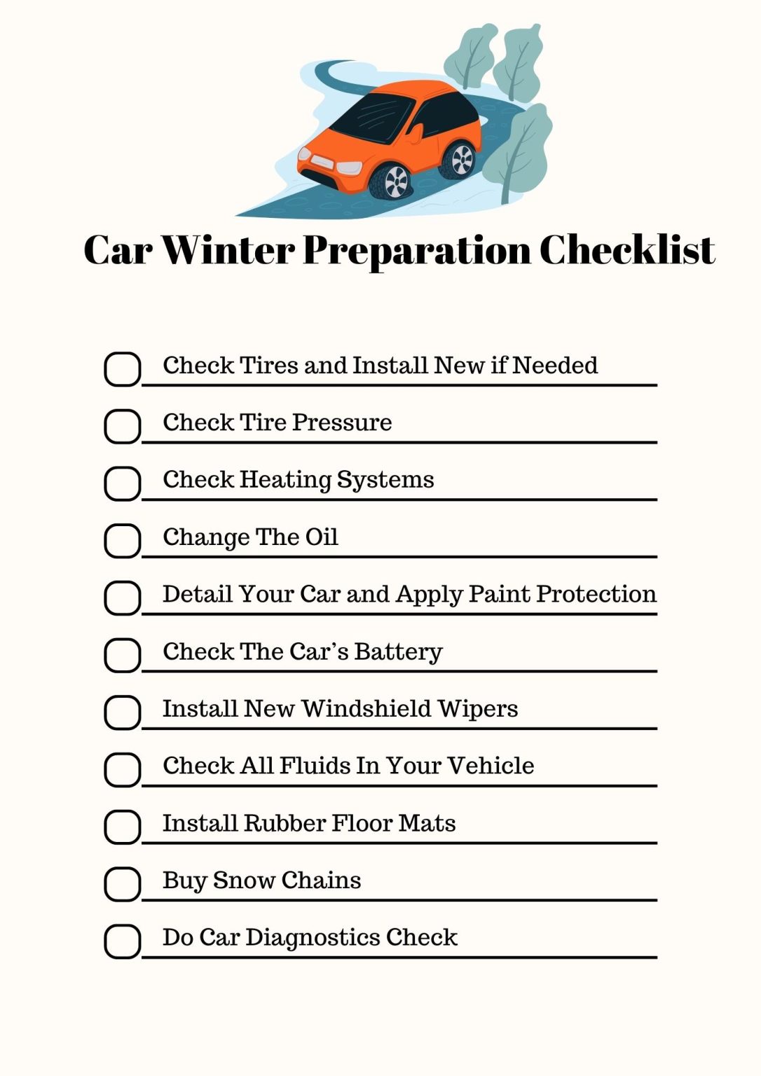 How To Winterize Your Car in 11 Simple Steps | Checklist Included